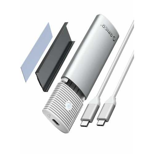 Корпус SSD ORICO USB 3.2 Gen2 NVMe/NGFF(SATA) 10 Гбит/с белый (ORICO-PWDM2-G2-WH-EP)