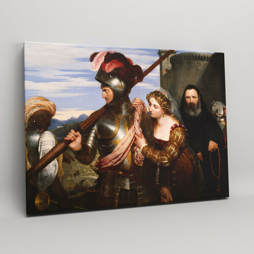 Картина на холсте (интерьерный постер) "Репродукция - Велизарий Византийский полководец - Чарльз Истлейк", с деревянным подрамником, размер 40х30 см