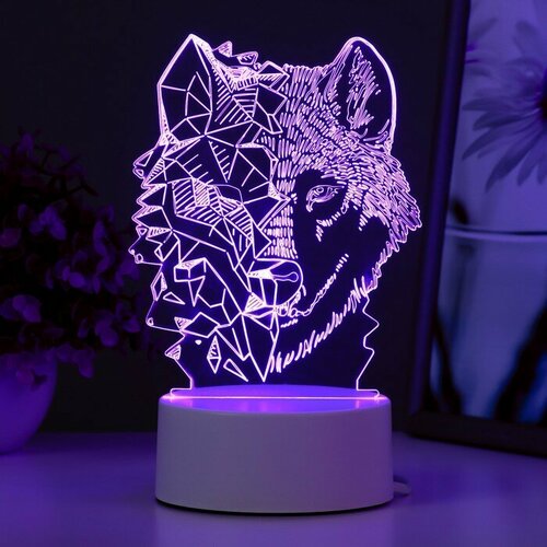 RISALUX Светильник "Волк" LED RGB от сети 13,5х9,5х17,6 см RISALUX