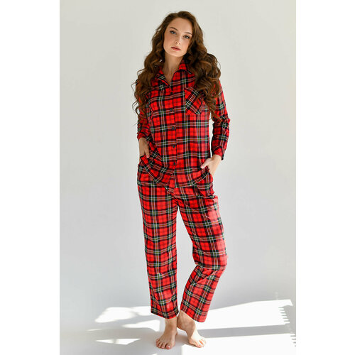 Пижама  Оптима Трикотаж, размер 52, красный