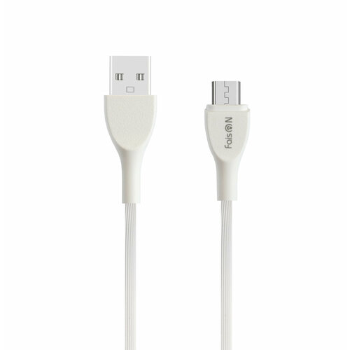 Кабель USB - микро USB FaisON K-127 Arc, 1.0м, 3,5А, цвет: белый