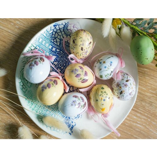 Декоративные пасхальные яйца вальс цветов, 5 см (упаковка 8 шт.), Kaemingk