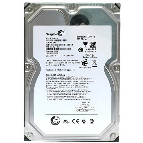 Жесткий диск HDD 3.5" 750Gb, SAS, Seagate, 7200rpm, Barracuda ES.2 (ST3750630SS), (DB0750BABFE), (DB0750BABFE)