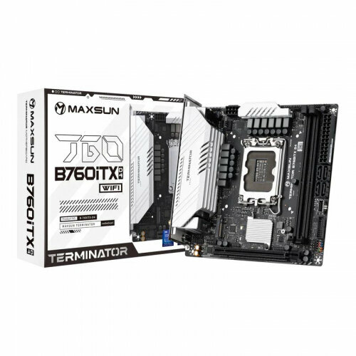 Материнская плата Maxsun TERMINATOR B760ITX D4 WIFI (LGA1700, MINI-ITX)