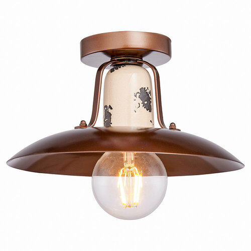 Потолочный светильник Lussole Vermilion LSP-8161, E27, 60 Вт, кол-во ламп: 1 шт., цвет: коричневый