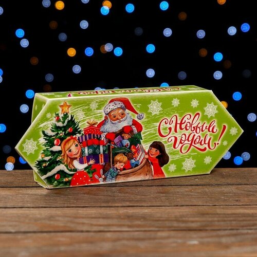 Подарочная коробка Конфета Дед Мороз и дети, 10 х 20 х 4,3 см 5 шт