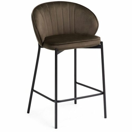 Полубарный стул Woodville Нейл шоколадный / черный 528462