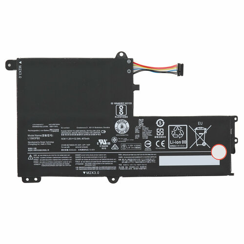 Аккумулятор L15M3PB0 для Lenovo Ideapad 330S-15AST, 330S-15IKB, Flex 4-1470 11.25V 52.5Wh (4670mAh) (Тип 3)