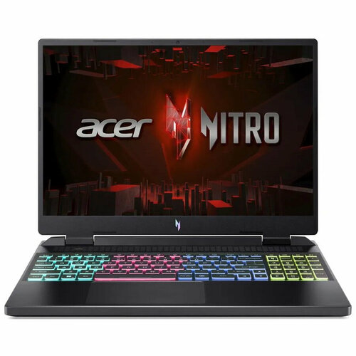 Ноутбук Acer Nitro AN16-51-58S2, 16" (1920x1200) IPS 165Гц/Intel Core i5-13500H/16ГБ DDR5/512ГБ SSD/GeForce RTX 4050 6ГБ/Без ОС, черный (NH. QLRCD.003)