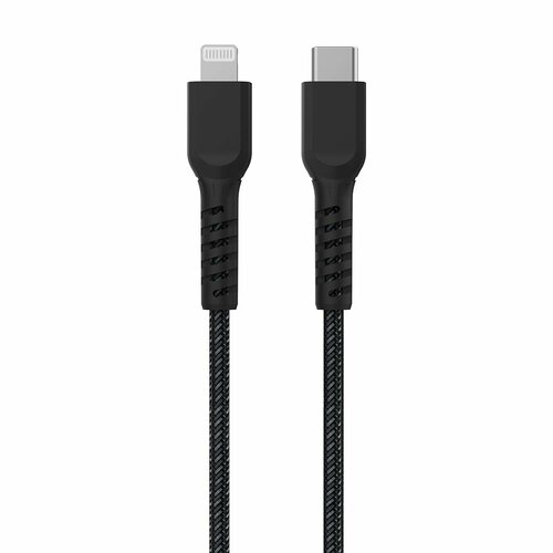 USB-кабель Lyambda, Type-C(m)/Lightning(m), 3A, 2,5м, чёрный, [LCL25-BK]