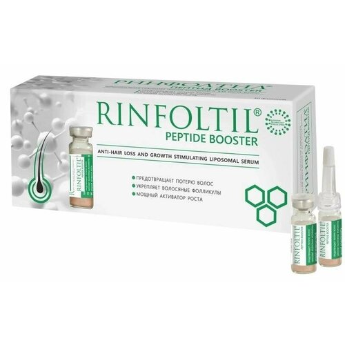 Ринфолтил Пептид Booster Липосомал, сыворотка против выпадения и для роста волос, флакон 163 мг, 30 шт.