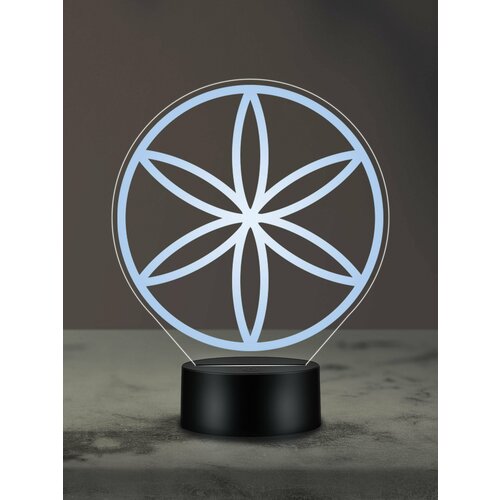 Ночник Росток Жизни, ночная лампа, 3Д светильник, сакральная геометрия