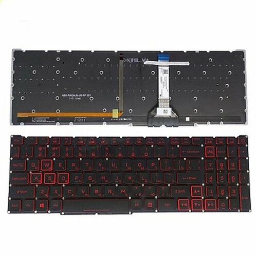 Клавиатура для ноутбука Acer Nitro AN515-45, AN515-56, AN515-57, AN517-41, AN517-57, черная, кнопки