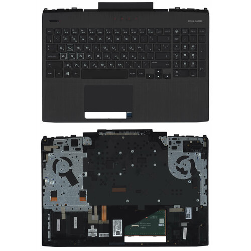Клавиатура для ноутбука HP Omen 15-DC топкейс RGB, черный