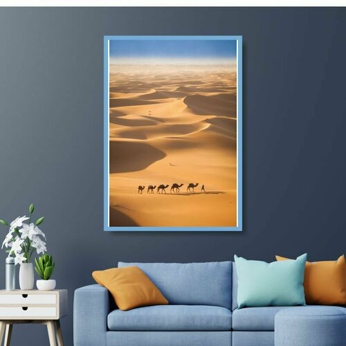 Постер Караван Верблюдов В Пустыне Сахара 30х40 см в тубусе ПолиЦентр