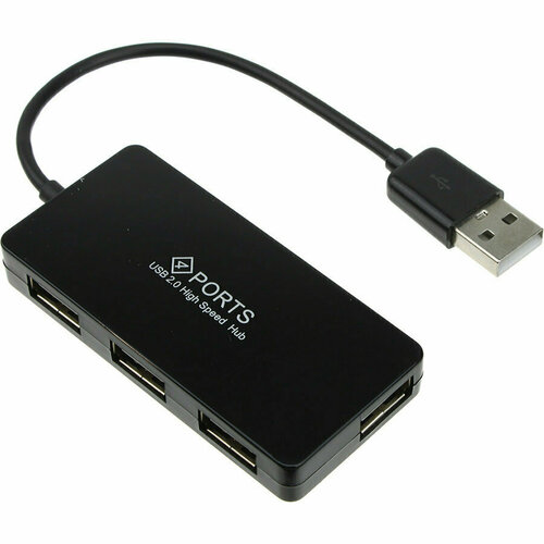 Концентратор USB-4USB(G) HUB черный H407