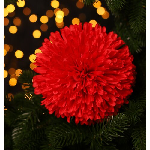 Рождественская декорация (Цветок 14 см) красный