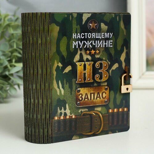 Шкатулка-книга "НЗ" 14х12х5 см