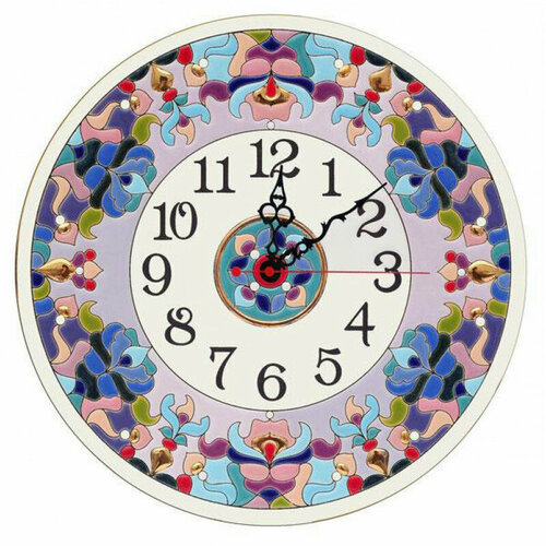 Рус-Арт Декоративные настенные керамические часы 30 см (Ч-3013)