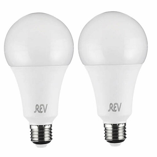 Лампа светодиодная REV 25 Вт E27 груша A70 6500К холодный белый свет 180-240 В матовая (2 шт.)