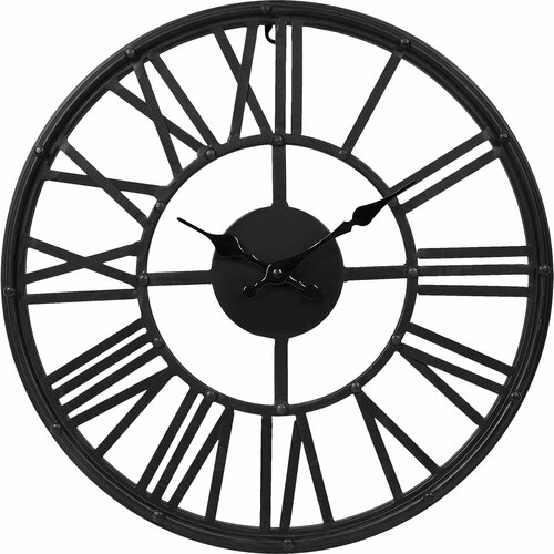 Часы настенные Dream River CY23-002 круглые металл цвет черный бесшумные ø40
