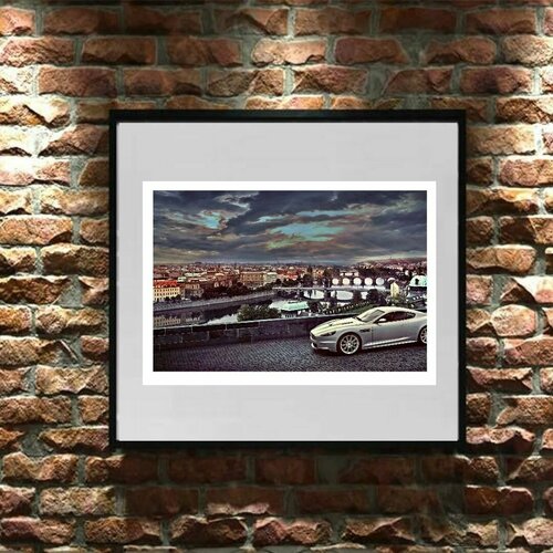 Постер "Авто на фоне мостов" от Cool Eshe из коллекции "Автомобили", плакат А4