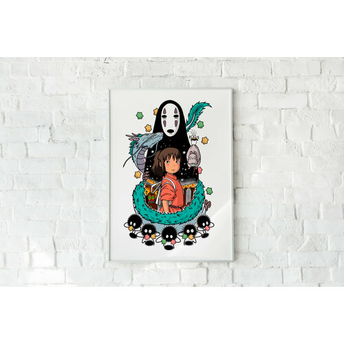 Плакат без рамы Унесённые призраками/мультфильм/ Плакат на стену 33х48 см / Постер формата А3+