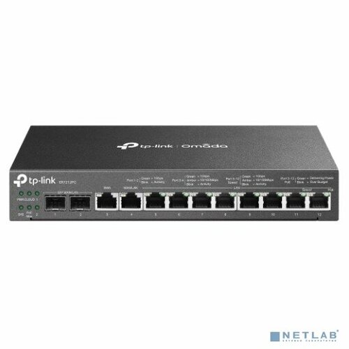 TP-Link SMB Сетевое оборудование TP-Link ER7212PC VPN-маршрутизатор Omada с гигабитными портами PoE и встроенным контроллером