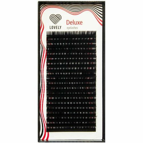 Ресницы Deluxe Lovely, отдельные длины, D/0.20/12 mm, 20 линий