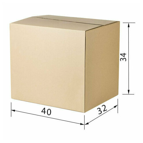 Коробка для хранения Гофроящик, длина 400 х ширина 320 х высота 340 мм, марка Т23, профиль В, FEFCO 0201 / ГОСТ, исполнение А
