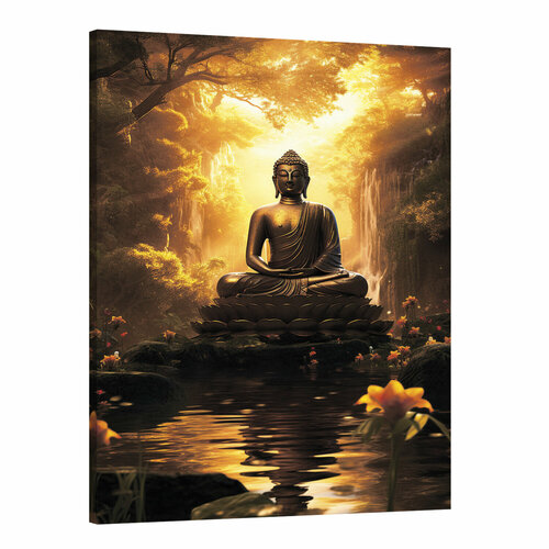 Интерьерная картина 50х70 "Будда и величие мудрости"