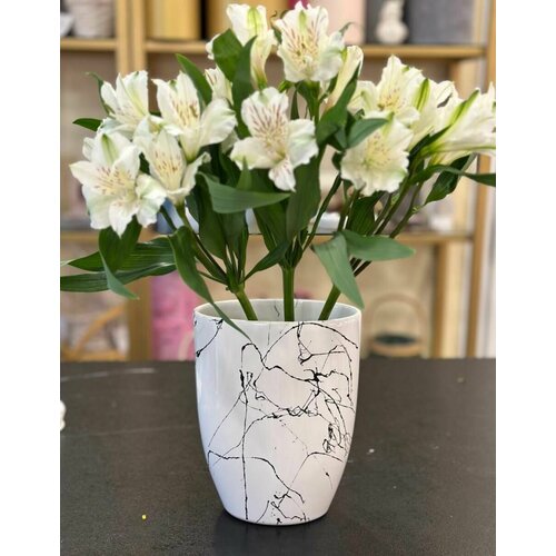 Красивая стильная ваза для цветов "Респект" 18 см, декор и интерьер в дом.