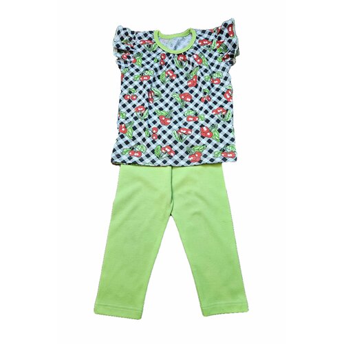 Комплект одежды Сказка, размер 122/128-64, серый, зеленый