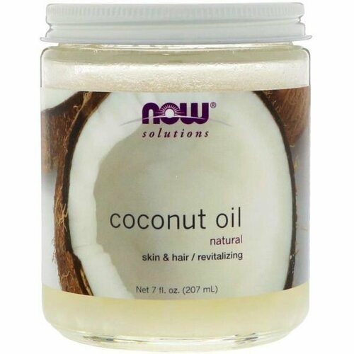 NOW, Coconut Oil Natural, Кокосовое масло натуральное, 207мл