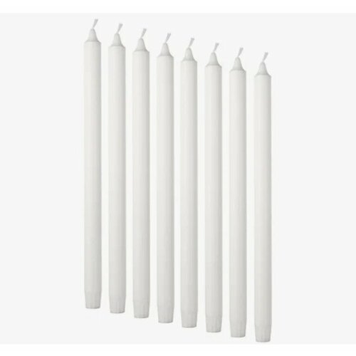 Набор свечей Ikea JUBLA/ Икеа джубл неароматическая неоплывающая, 35 см, 8шт, белый