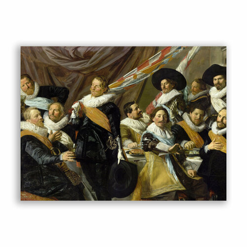 Картина на холсте, репродукция / Франс Халс - Banquet of the Officers / Размер 30 x 40 см