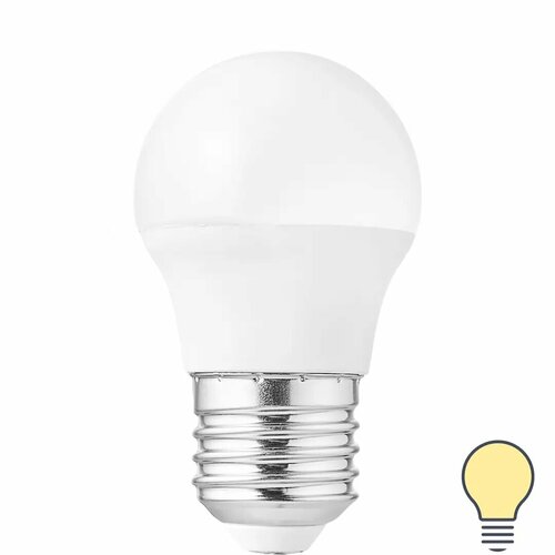 Лампа светодиодная Volpe E27 220-240 В 5 Вт шар малый матовая 470 лм, теплый белый свет