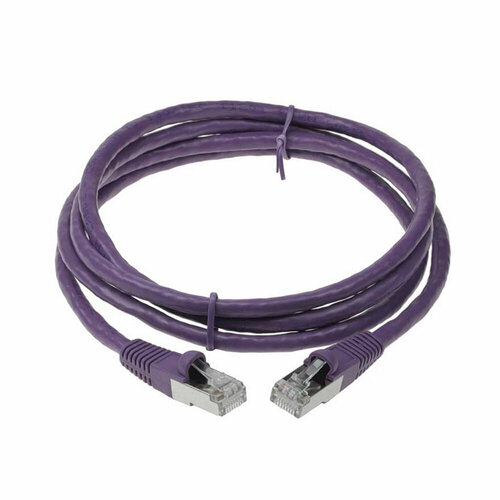 Патч-корд ACD-LPS6AZ-10P Cat6a SSTP 26AWG 4Pair, CU, LSZH, Пурпурный, 1м