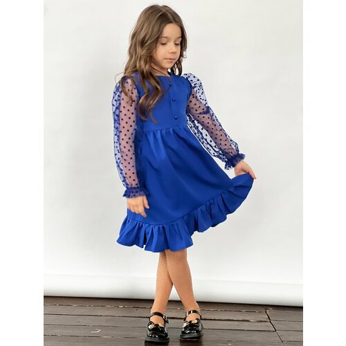 Платье Бушон, размер 104-110, синий