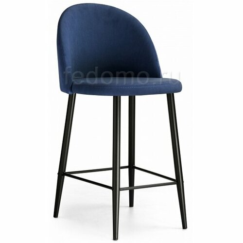 Барный стул Woodville Амизуре темно-синий / черный матовый 448662