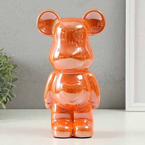 Копилка керамика "Мишка" оранжевый хамелеон 9.5х14х25 см