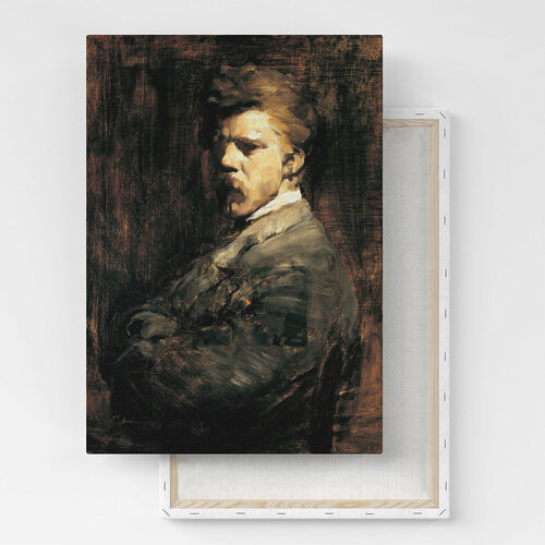 Картина на холсте, репродукция / Фрэнк Дювенек - Self-Portrait / Размер 30 x 40 см