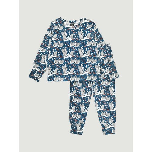 Пижама  Mjolk, размер 92, белый, синий