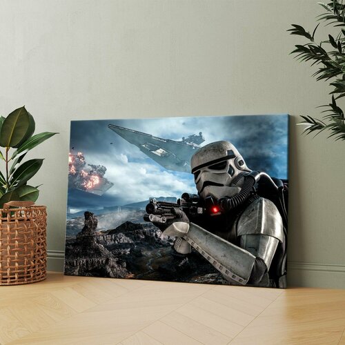 Картина на холсте (Звёздные войны Батлфронт) 50x70 см. Интерьерная, на стену.