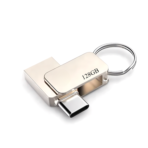 Высокоскоростная флешка USB Type-C, 128GB, ударопрочная, водонепроницаемая