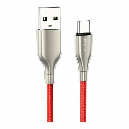 Дата-кабель Borofone BX45 USB-Type-C (3 А) 1 м, красный