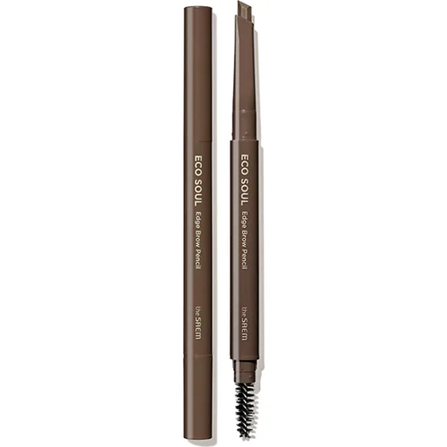 The Saem Карандаш для бровей Eco Soul Edge Brow Pencil, оттенок 02 Deep Brown