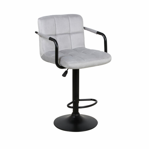 Барный стул Империя Стульев паркер АРМ WX-2319 светло-серый светло-серый велюр