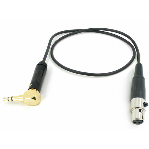 Аудио кабель mini XLR (F) - mini Jack 3.5 угловой, симметричный, тонкий, netaudio (C202), длина 1 метр