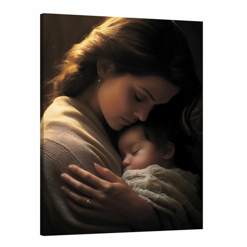 Интерьерная картина 50х70 "Мать и дитя"